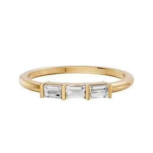 AYA FINE JEWELRY 0.26 Cwt Baguette Cut Lab Diamond Ring In 14k Gold - Yellow