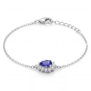 LATELITA Blue / Silver Phillippa Bracelet Tanzanite Silver - Blue/silver