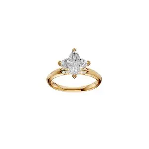 AYA FINE JEWELRY 2.15 Carat Lily Cut Lab-grown Diamond Solitaire Ring In 14k Gold - Yellow