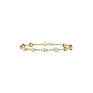 AYA FINE JEWELRY 2.65 Ctw Round Lab Grown Diamond Station Bracelet In 14k Gold - Yellow