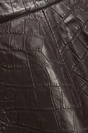 RÓHE Croceffect Leather Midi Skirt