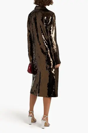 Tibi Sequined Silkchiffon Shirt