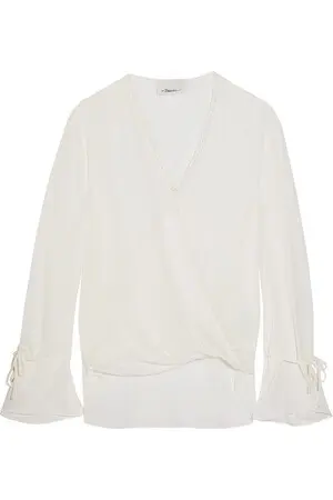 3.1 Phillip Lim Wrapeffect Silk Blouse - White
