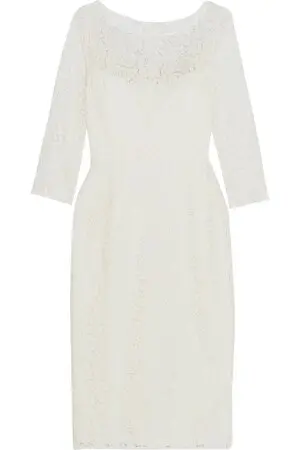 Goat Venus Corded Lace Dress - White