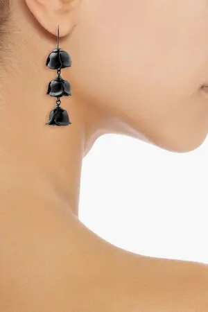 Acne Studios Connie Silvertone Enamel Single Earring