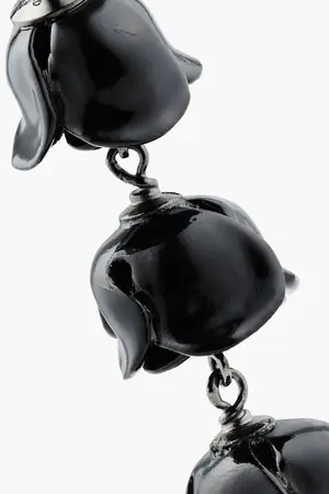 Acne Studios Connie Silvertone Enamel Single Earring