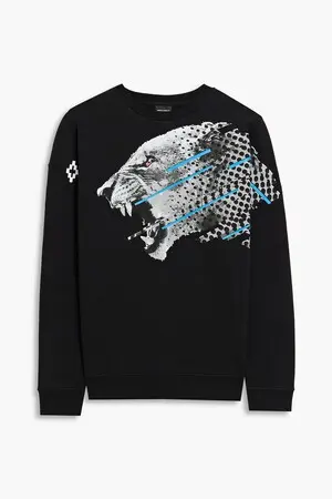 MARCELO BURLON COUNTY OF MILAN Printed Cotton Fleece Sweatshirt