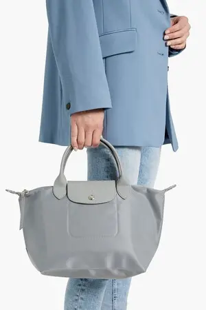 Longchamp Le Pliage Leathertrimmed Shell Tote