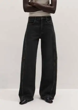 ME+EM Exaggerated Tapered Jean - Black Wash