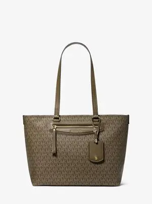 Michael Kors Jet Set Travel Medium Signature Logo Tote Bag - Green