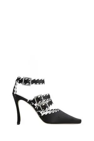 Manolo Blahnik Sumba 105 Satin Ankle Strap Pumps