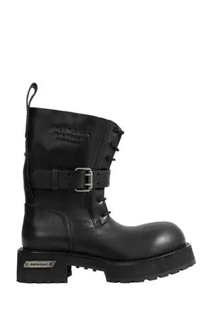 Balenciaga Venom Lace-up Booties - Black