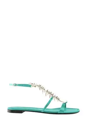GIUSEPPE ZANOTTI Slim 2.0 Flat Sandals - Green