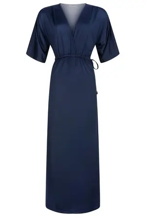 CHIC BY LIRETTE Kimono Lotus Maxi Dress - Black