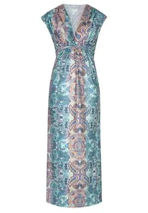 CHIC BY LIRETTE Quetzal Kimono Maxi Dress - Blue