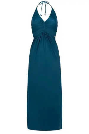 CHIC BY LIRETTE Halter Dress Natural Teal - Blue