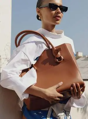 CALLAS MILANO Gina Leather Top Handle Tote Bag