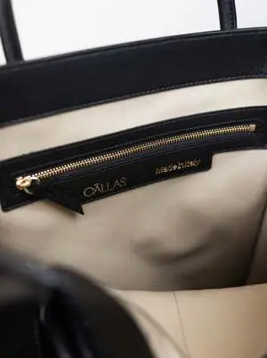 CALLAS MILANO Gina Leather Tote Bag - Black