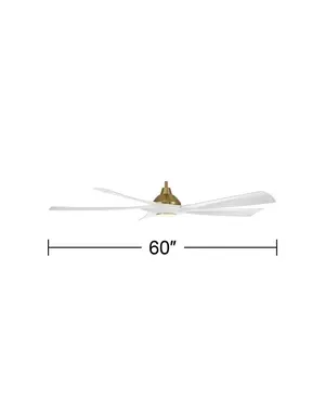 POSSINI EURO DESIGN Possini Euro Eloquent Brass Led Ceiling Fan W/ Rod