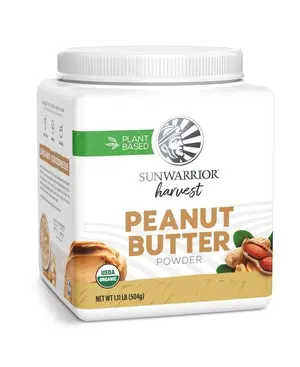 SUNWARRIOR Us Organic Harvest Peanut Butter 504 Gram - No Color