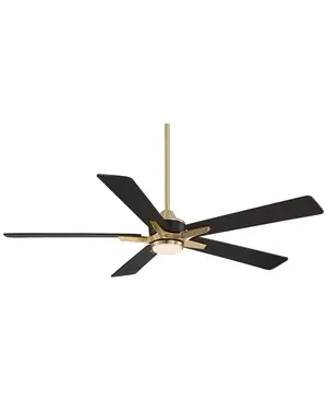 CASA VIEJA 52" Vegas Nights Brass Led Ceiling Fan With 18" Downrod - Gold
