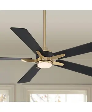 CASA VIEJA 52" Vegas Nights Brass Led Ceiling Fan With 18" Downrod