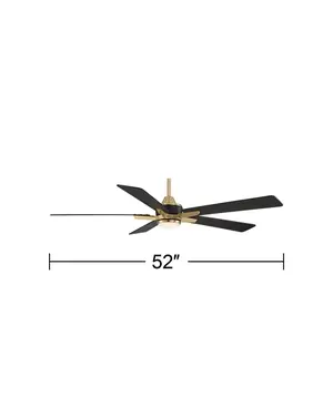 CASA VIEJA 52" Vegas Nights Brass Led Ceiling Fan With 18" Downrod