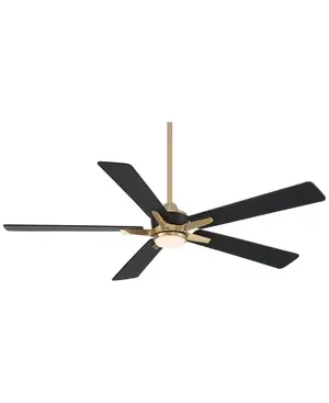 CASA VIEJA 52" Vegas Nights Brass Led Ceiling Fan With 18" Downrod