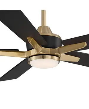 CASA VIEJA 52" Vegas Nights Brass Led Ceiling Fan With 18" Downrod