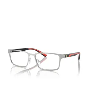 SCUDERIA FERRARI Rectangle Full Rim Eyeglasses - Silver