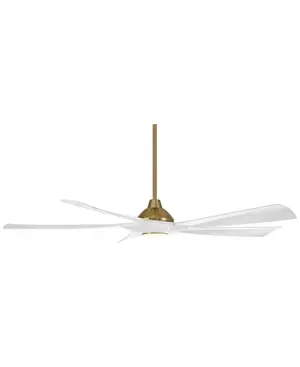 POSSINI EURO DESIGN Possini Euro Eloquent Brass Led Ceiling Fan W/ Rod