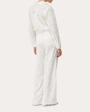 Waimari Ivora Embroidered Patchwork Wide-leg Pants