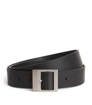 Rick Owens Leather Stooges Belt - Black