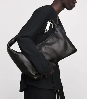 Rick Owens Leather Gemini Messenger Bag