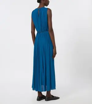 Max Mara Sleeveless Pleated Midi Dress