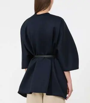 Max Mara Virgin Wool Belted Blanket Coat