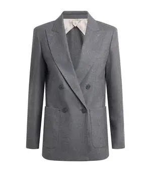 Max Mara Cashmere Double-breasted Blazer - Grey