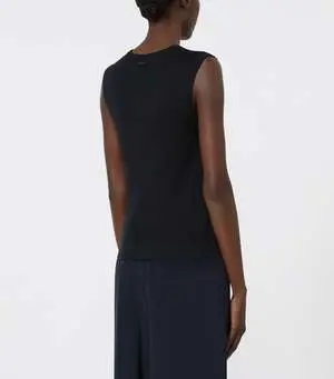 Max Mara Silk-cashmere Ribbed Tank Top