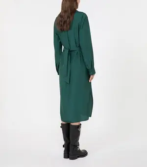 Max Mara Silk Midi Shirt Dress