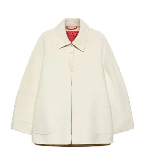 Max & Co. Virgin Wool A-line Coat - White