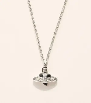VIVIENNE WESTWOOD Diamante Heart Necklace - Black