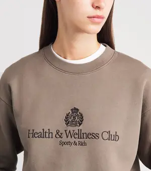 SPORTY & RICH Embroidered Crest Sweatshirt