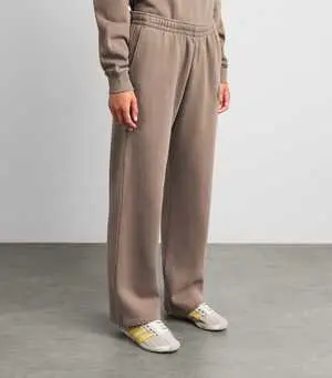 SPORTY & RICH Embroidered Crest Wide-leg Sweatpants