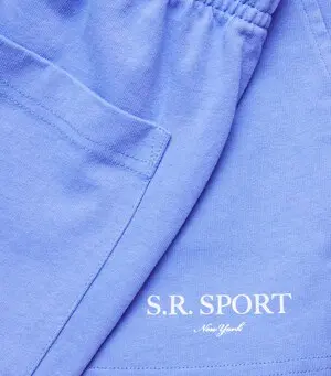 SPORTY & RICH Cotton Sport Disco Shorts