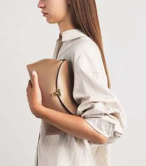 TOTEME T-lock Clutch Bag - Beige