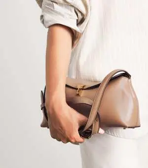 TOTEME T-lock Clutch Bag - Beige