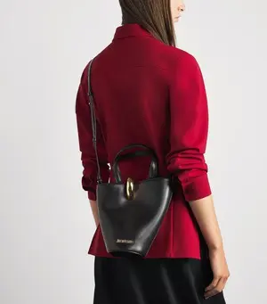 Jacquemus Small Leather Le Bambola Tote Bag