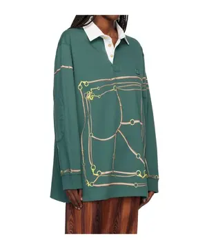 CONNER IVES Printed Rugby Polo Shirt
