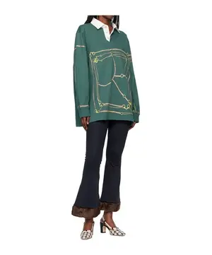 CONNER IVES Faux Fur Trim Flare Pants