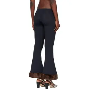 CONNER IVES Faux Fur Trim Flare Pants
